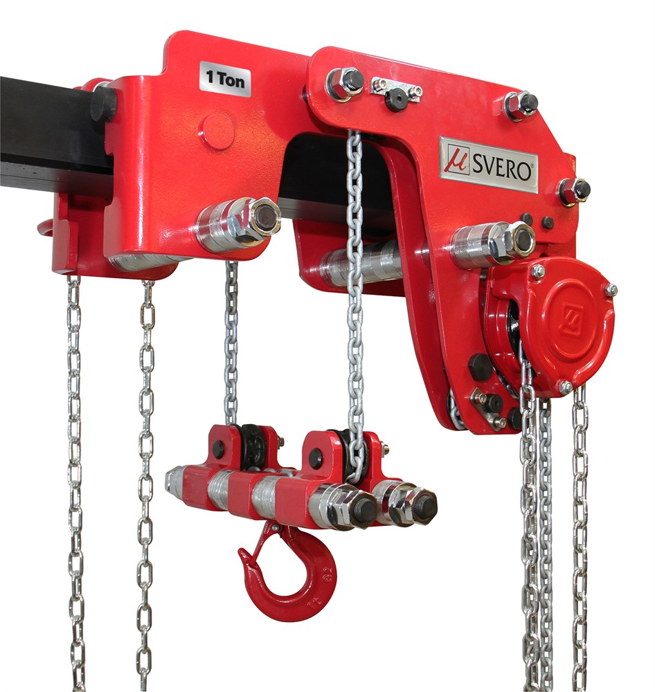 Integrated very low-build chain hoist/trolley 2000 kg | SVERO